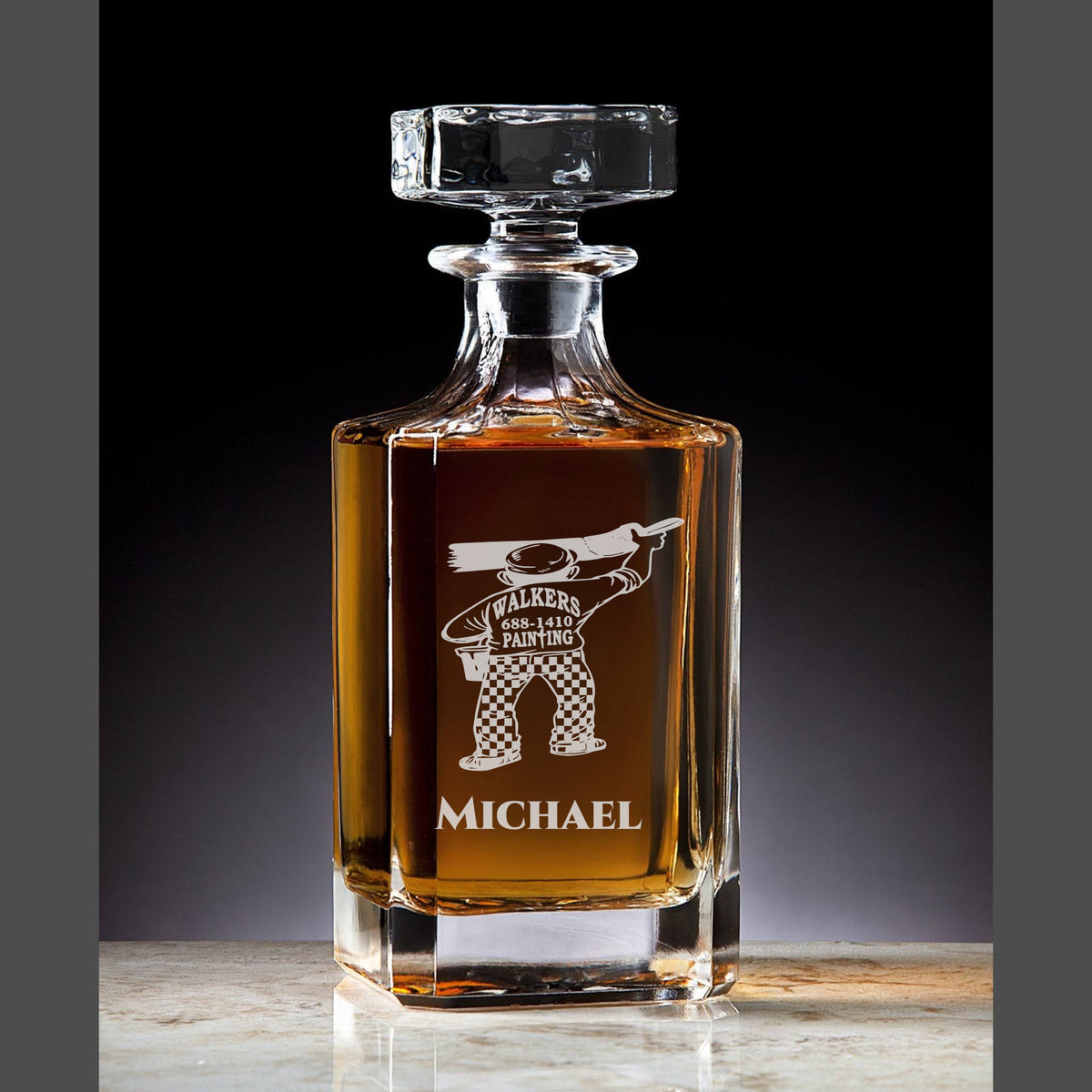 Classic logo Decanter Set | Personalized Barware | Personalized Gift ...