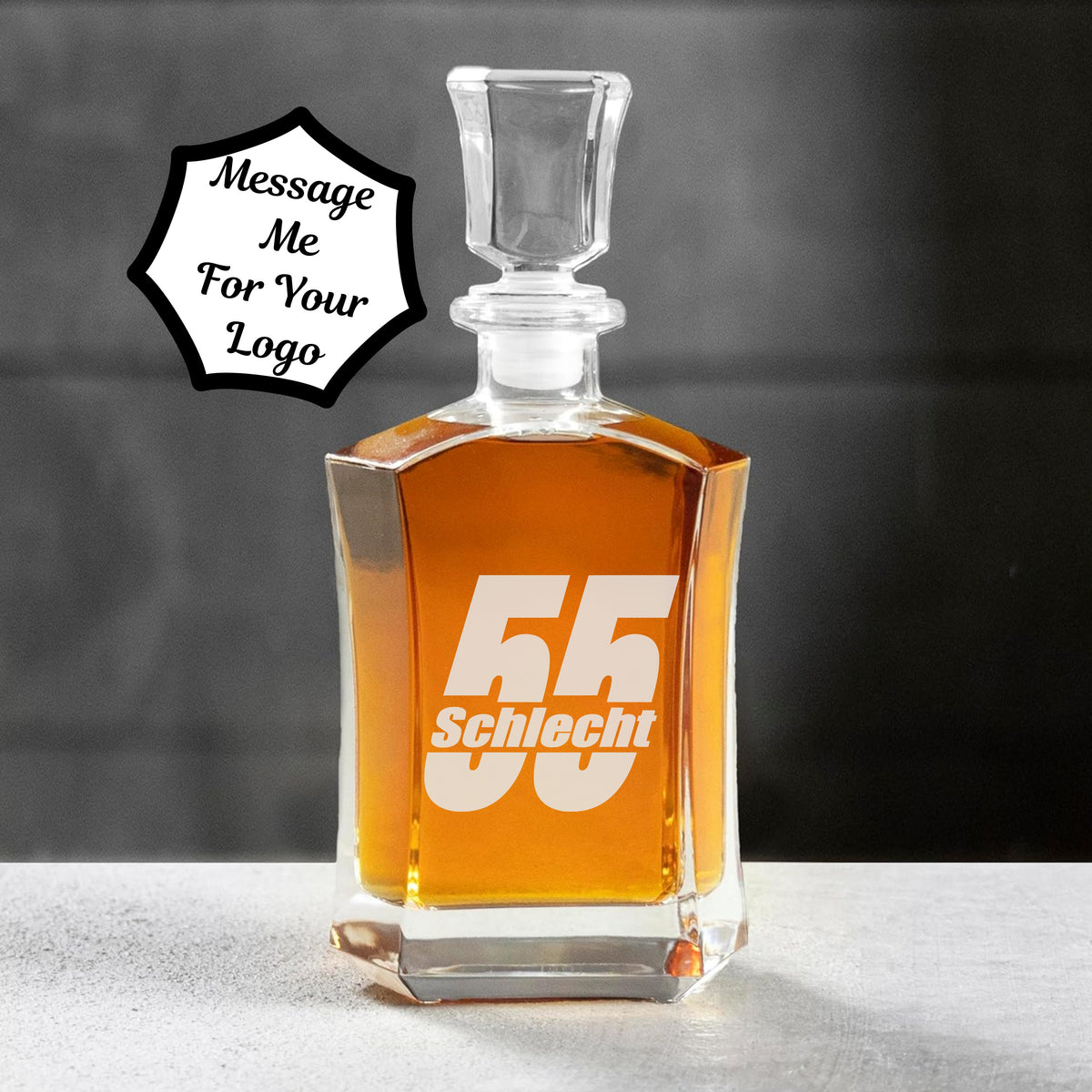 Classic logo Decanter Set | Personalized Barware | Personalized Gift ...