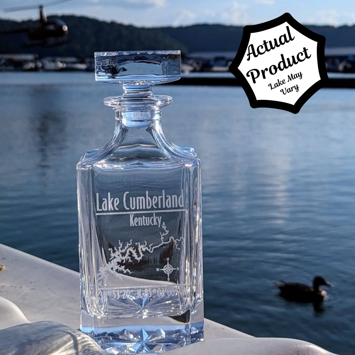 White Iron Lake | Minnesota | Whiskey Decanter | Personalized Barware ...